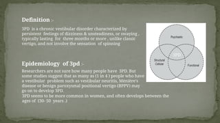 Persistent Postural Perceptual Dizziness ("three-PD" or "triple-PD") | PPTX