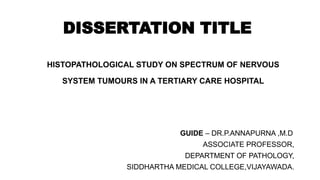 Dr.ARUNA DISSERTATION protocol for pathology | PPTX