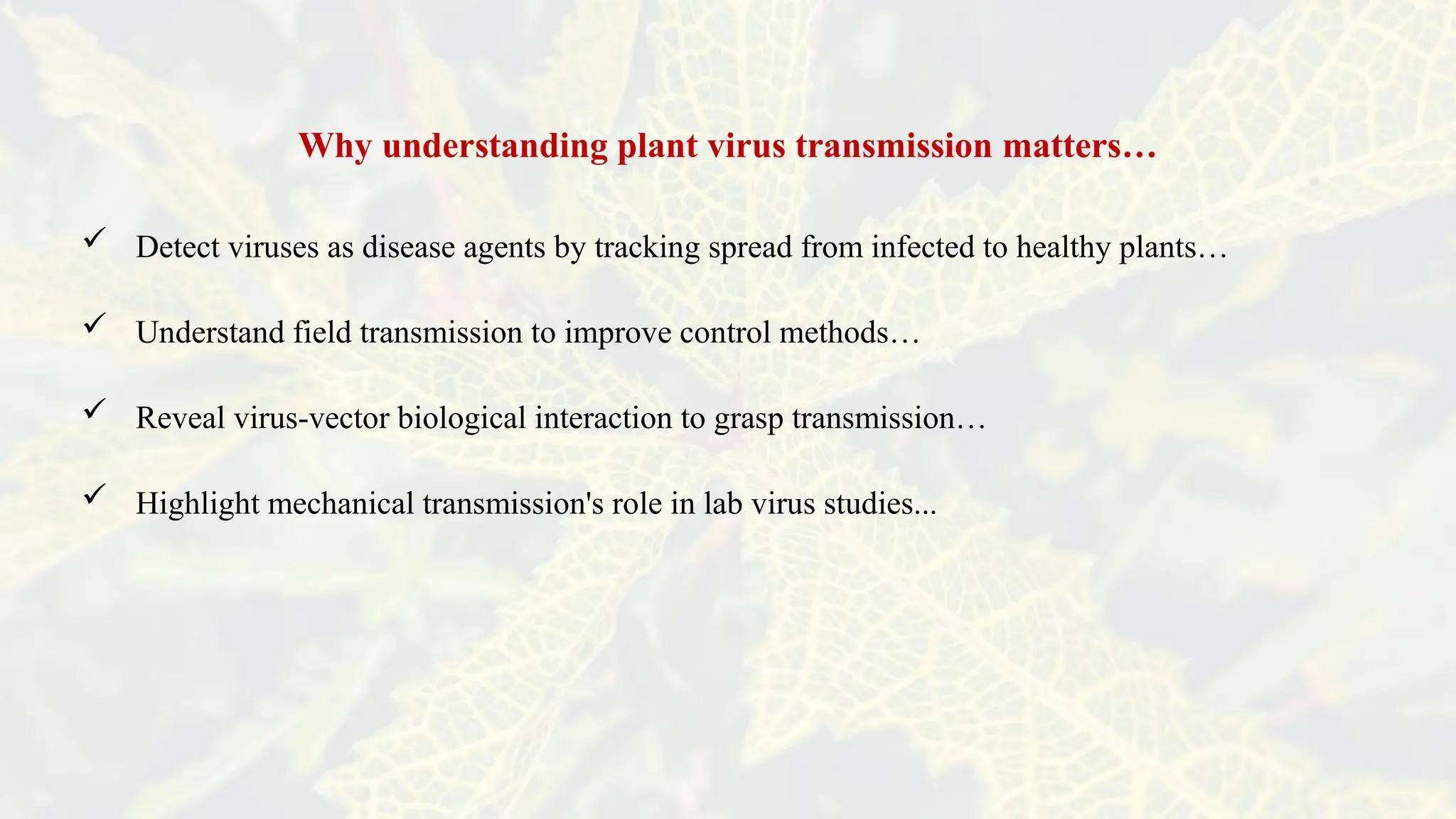 How Plant Viruses Spread: Modes of Transmission | PPT