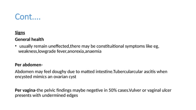 Pelvic Tuberculosis: A Clinical Overviewpptx | PPTX