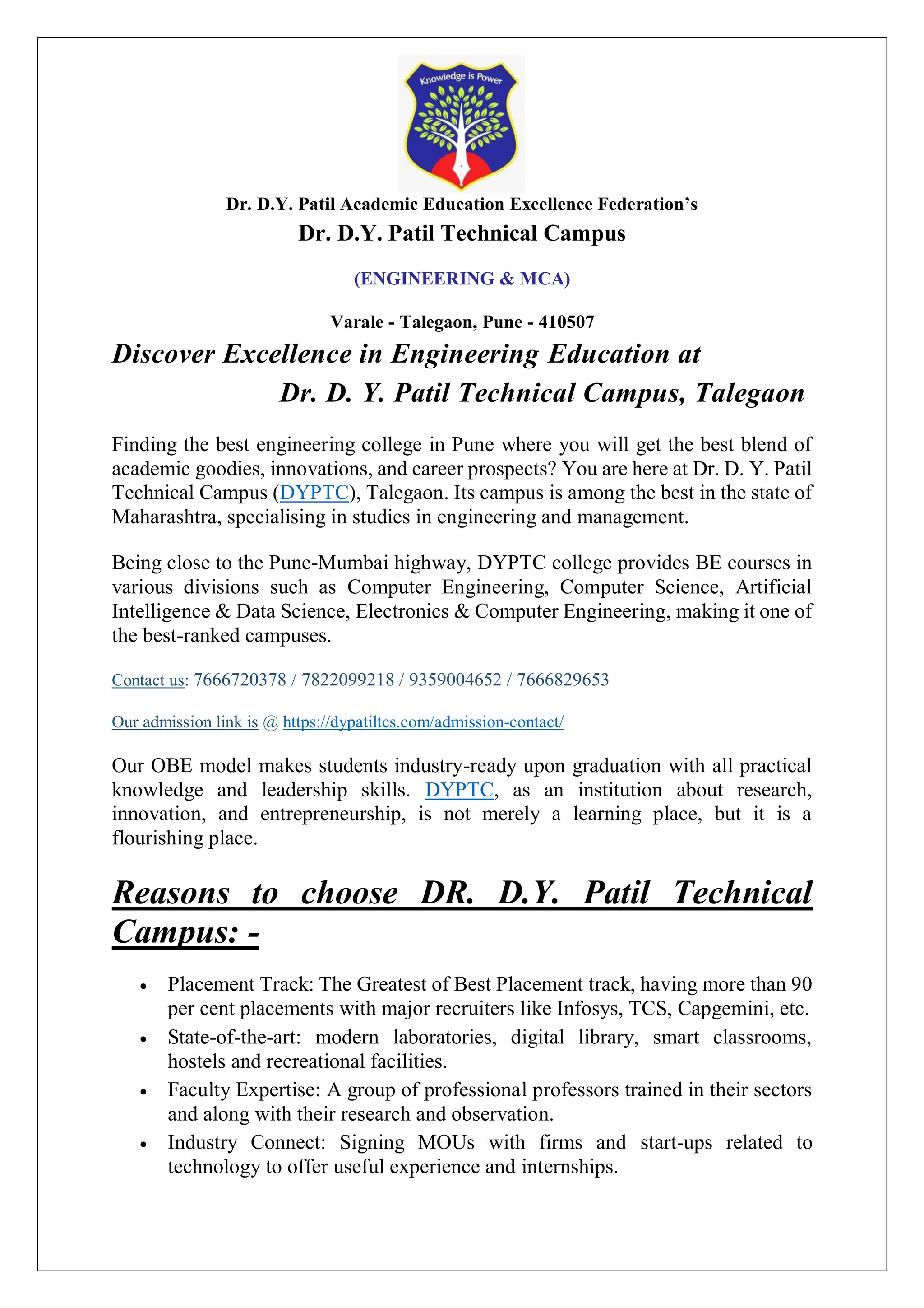 Global Alumni, Local Roots – Powered by the D. Y. Patil Legacy | PDF