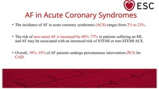 ESC Guidelines for the Anticoagulation in AF with co-morbidities | PPTX