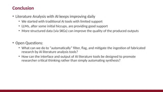 AI and Knowledge Graphs for Literature Analysis | PPTX