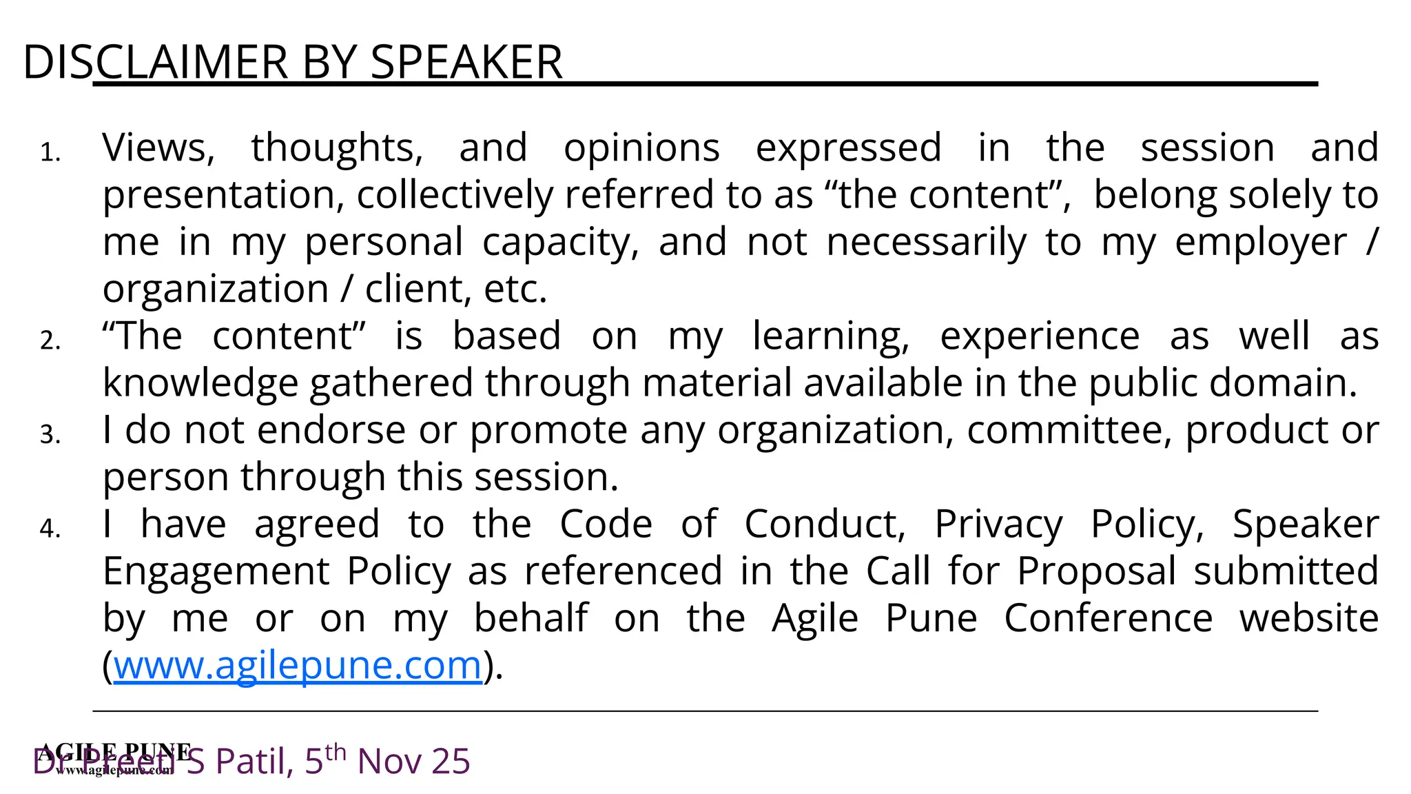 Agile Pune 14-15 Nov 2025 | Transformative Educational frameworks Under NEP 2020 by Dr. Preeti ...