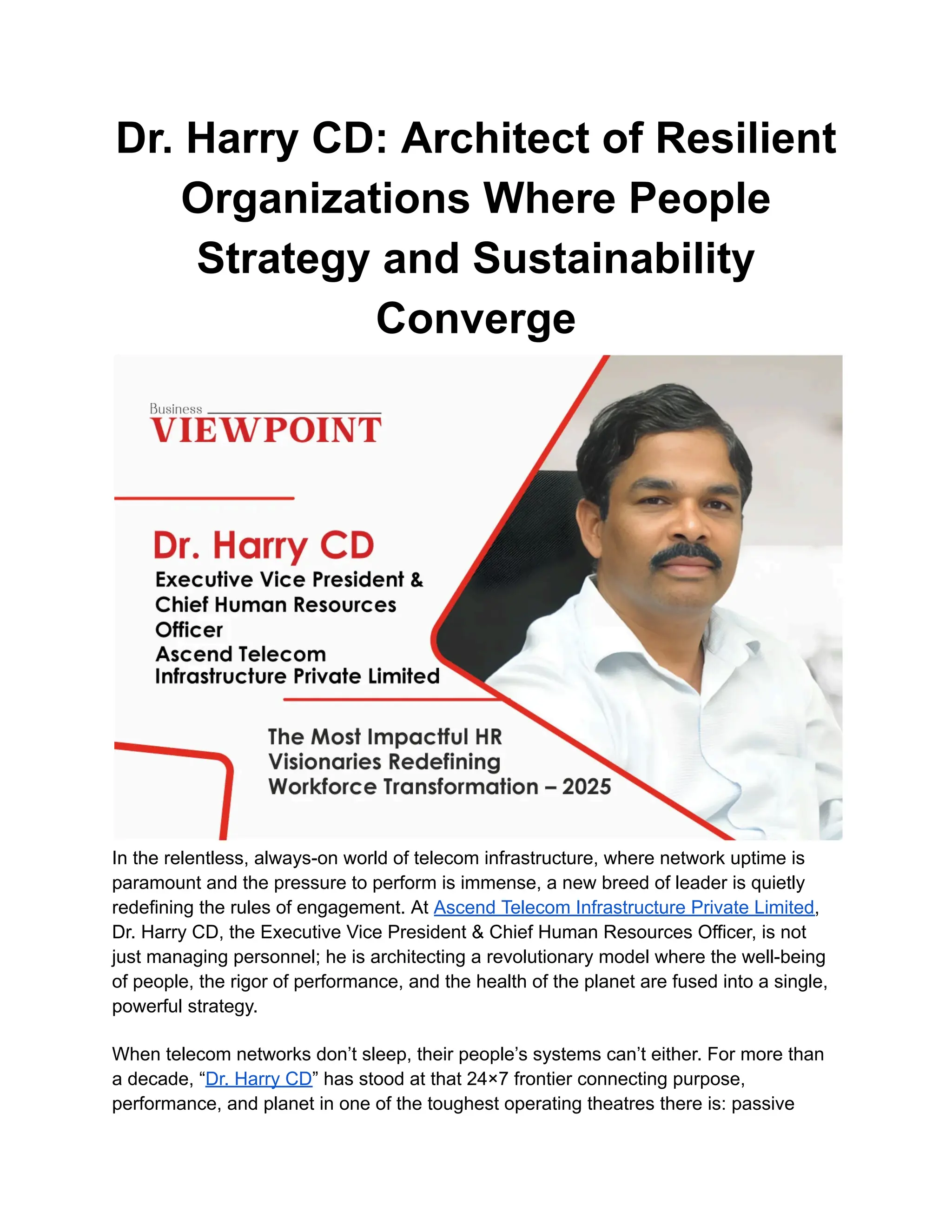 Dr. Harry CD_ Architect of Resilient Organizations Where People ...