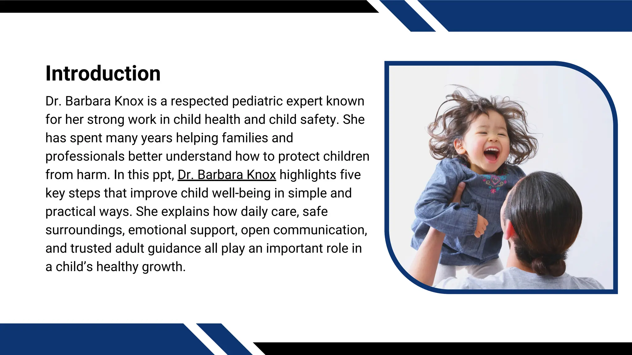 Dr. Barbara Knox Highlights 5 Key Steps to Improve Child Well-Being | PDF