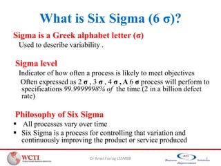 Dr. amel farrag lean six sigma in healthcare | PPTX