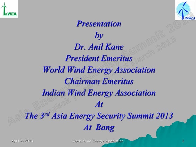 World Wind Energy Association Ppt