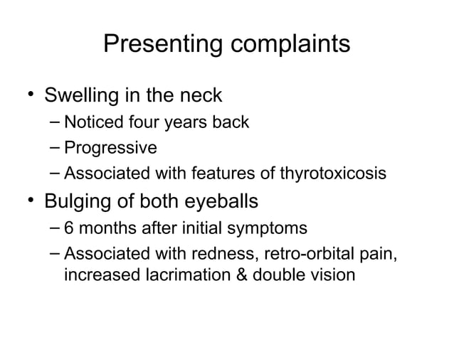 A young lady with progressive neck swelling and bilateral partial ...