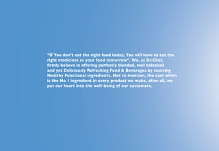 Dr chef product brochure | PPT