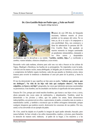 Ciro Castillo Rojo Padre Que Vale un Peru | PDF