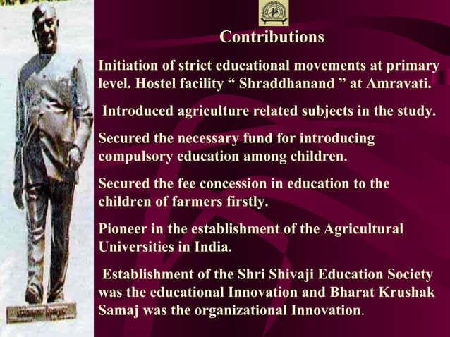 Dr. Deshmukh, The Versatile Personality | PPT