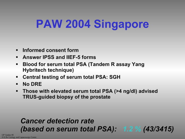 Family Physician's Approach to Elevated PSA | PPT