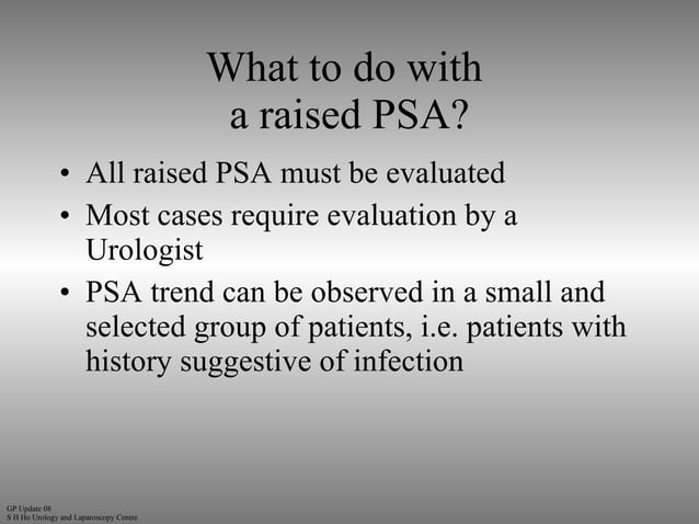 Family Physician's Approach to Elevated PSA | PPT