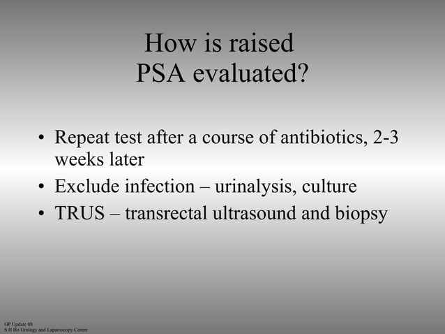 Family Physician's Approach to Elevated PSA | PPT