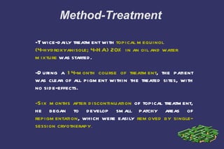 Case 1. Depigmentation therapy in vitiligo universalis with cryotherapy ...