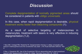Case 1. Depigmentation therapy in vitiligo universalis with cryotherapy ...
