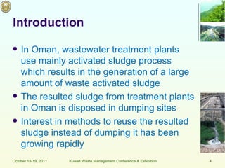 Dr. Mahad Baawain - Wastewater Sludge in Oman | PPT