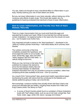 The Low-Down On Cholesterol | PDF | Heart and Cardiovascular Diseases ...