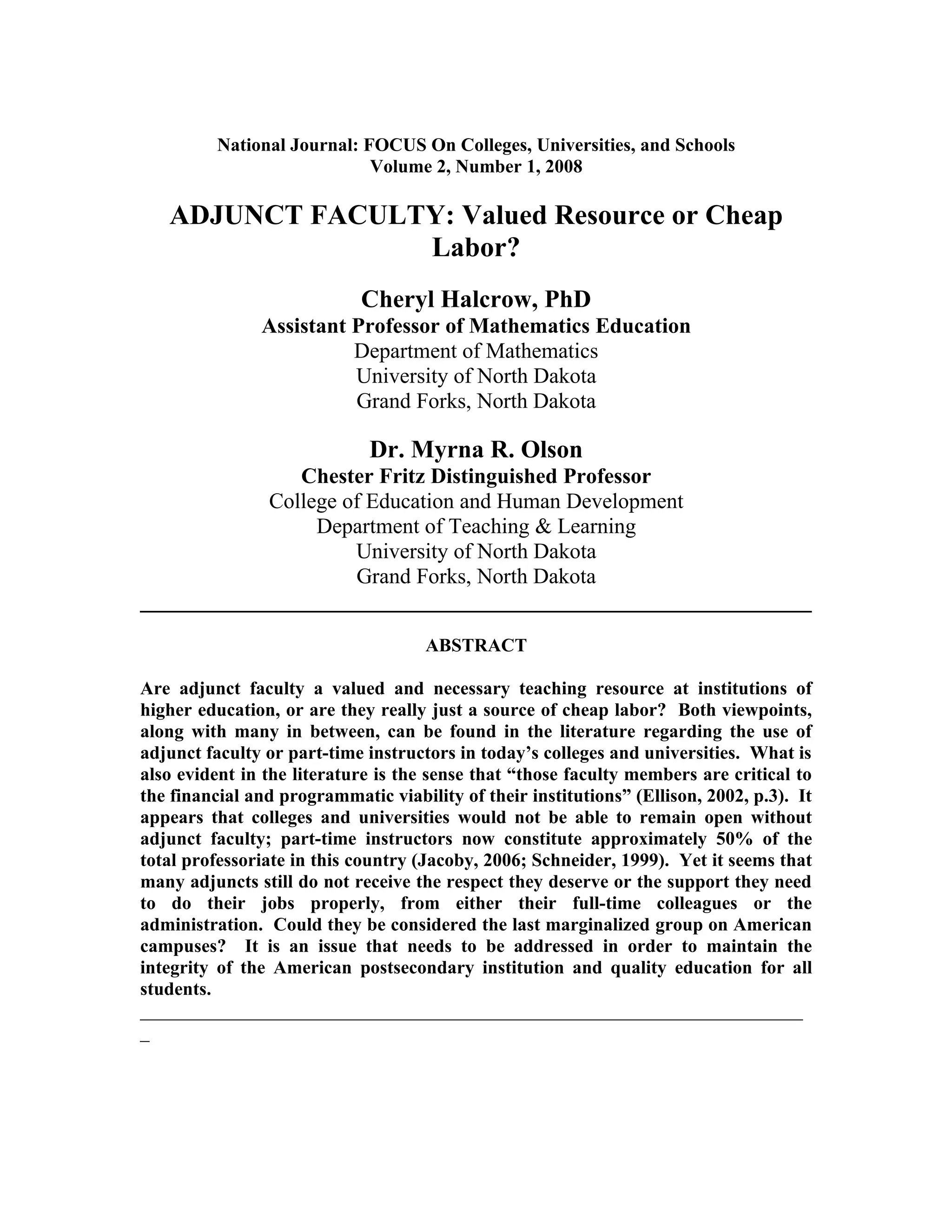 Dr. olson & halcrow focus-done | DOC