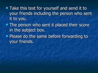 Dr Phil Test 1 | PPT