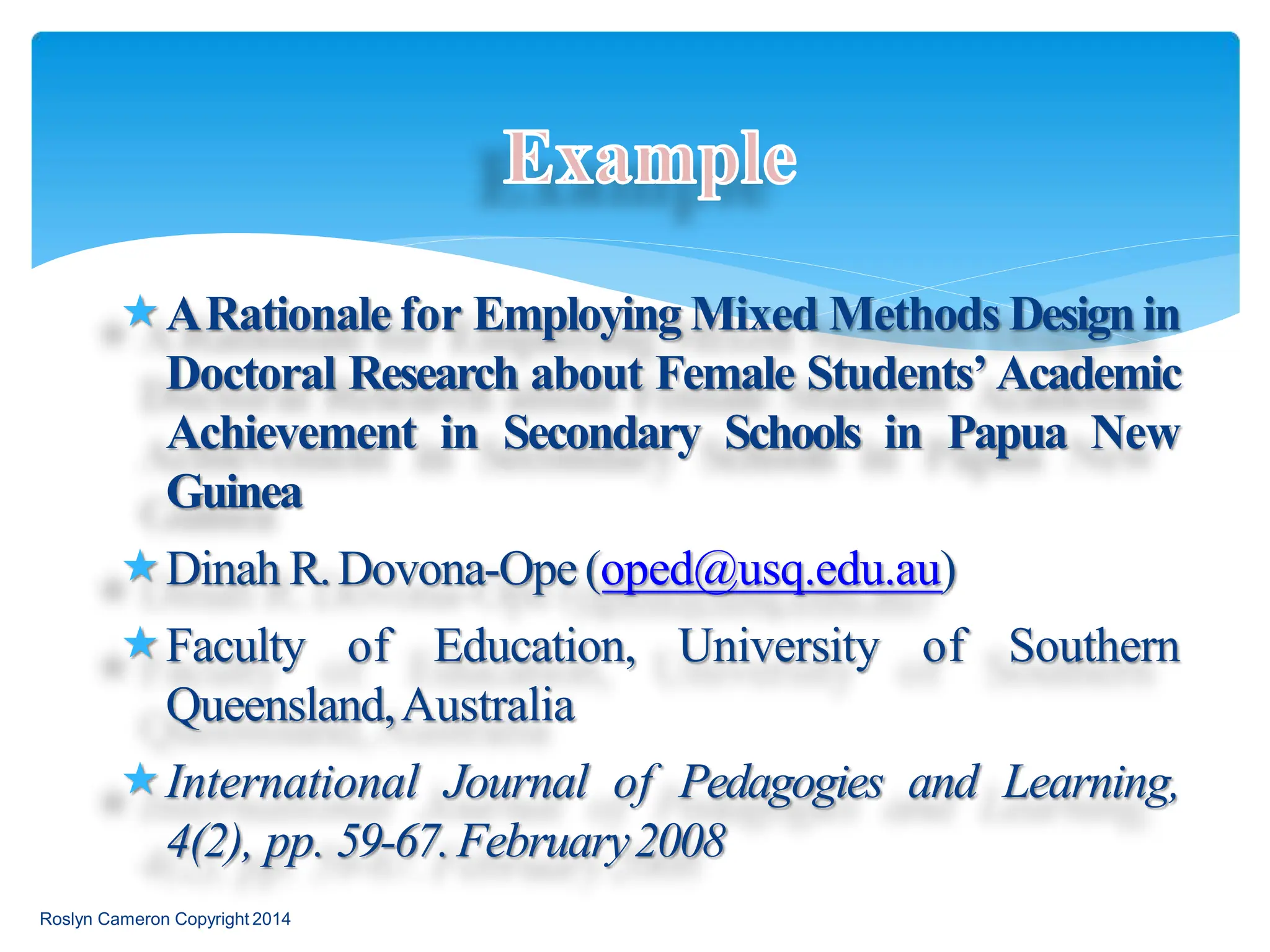 Dr. cameron_mixed-methodology.pptx QUN and QUAL | PPTX