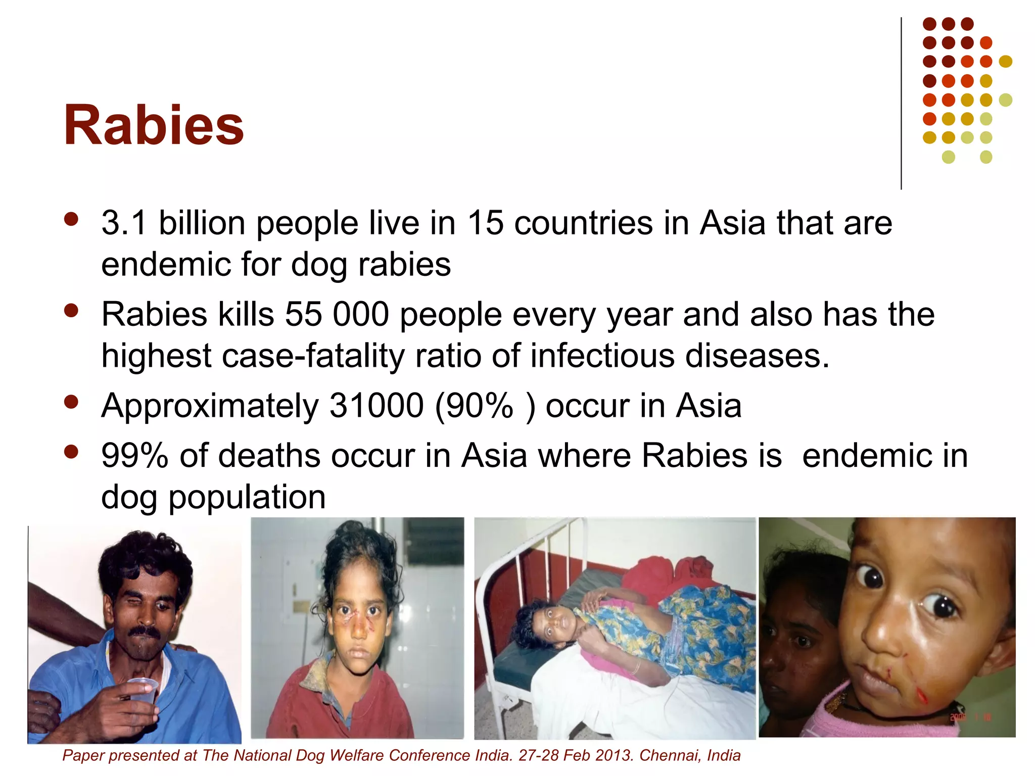 NDWC Chennai 2013 - The One Health approach towards Rabies elimination ...