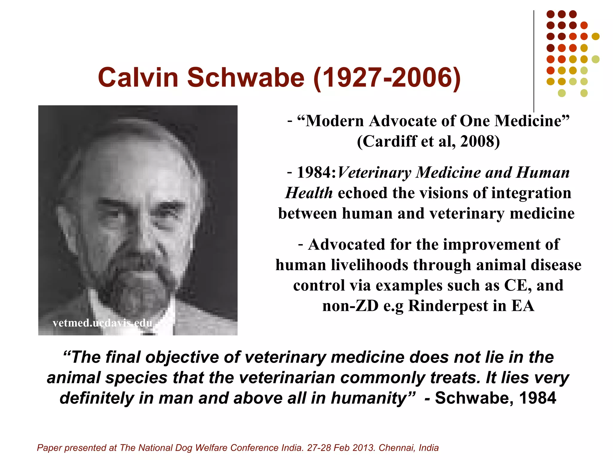 NDWC Chennai 2013 - The One Health approach towards Rabies elimination ...