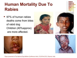 NDWC Chennai 2013 - The One Health approach towards Rabies elimination ...
