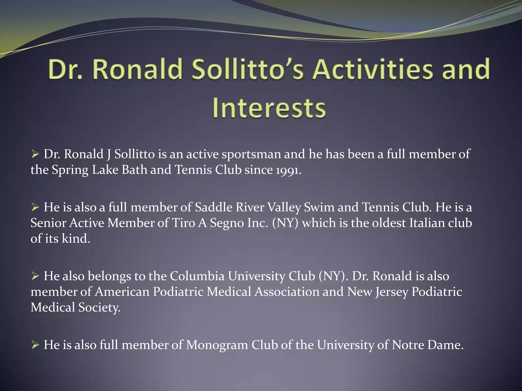 Dr. ronald j sollitto ppt | PPTX