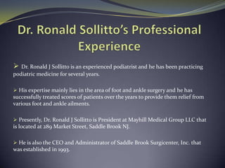 Dr. ronald j sollitto ppt | PPTX