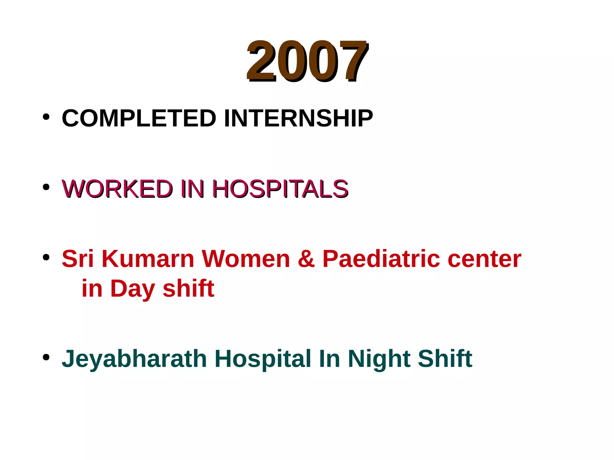 Dr.Sabarinathan Presentation | PPT