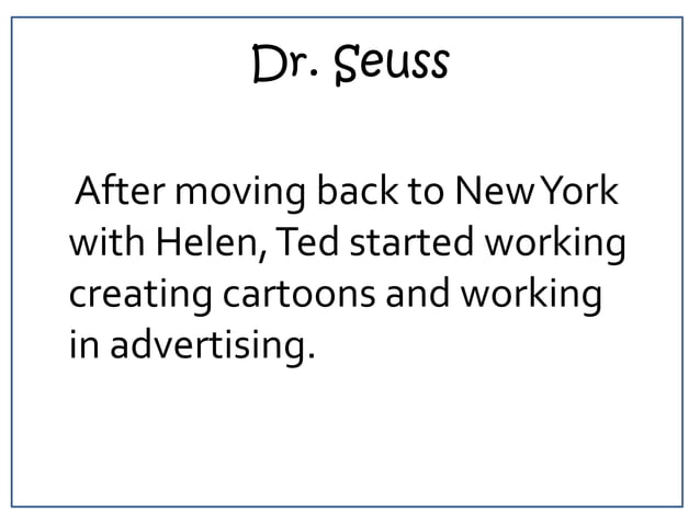 Dr. Seuss power point | PPTX