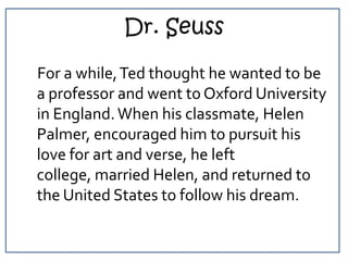 Dr. Seuss power point | PPT