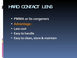 Hard Contact Lenses | PPT