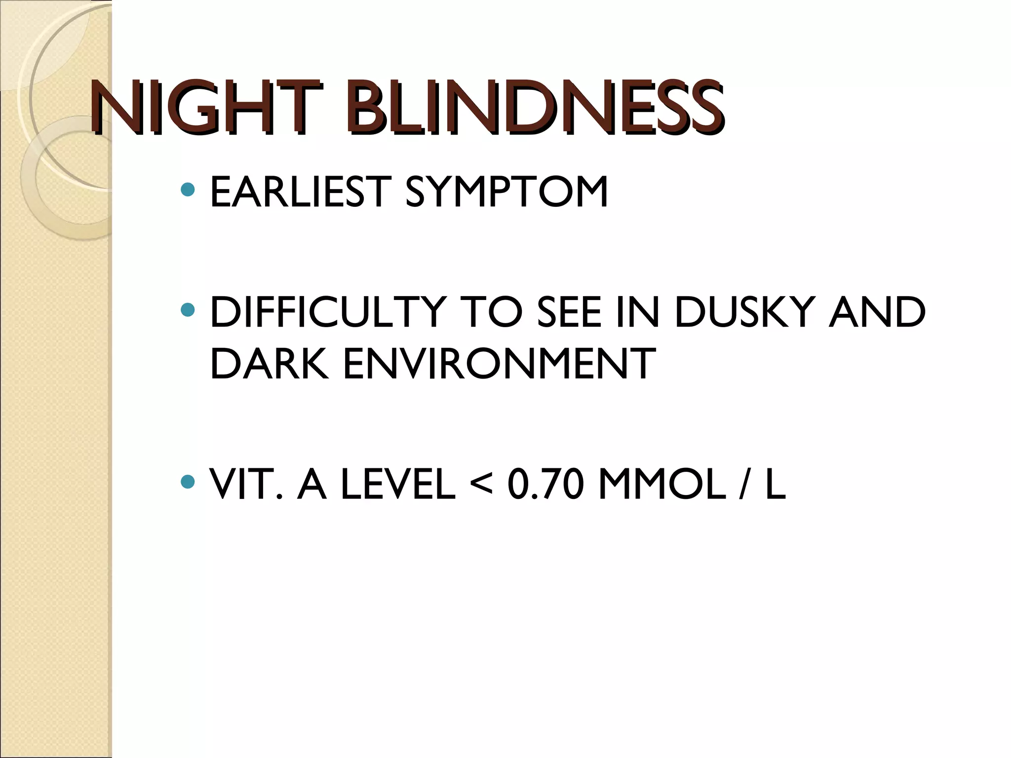 Vitamin A Deficiency & Eye | PPT