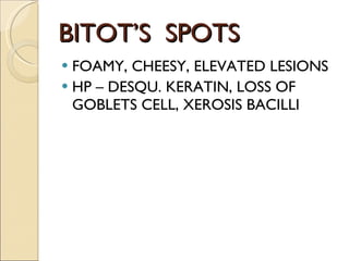 Vitamin A Deficiency & Eye | PPT