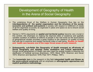 About Geography of Health: Reflections on Concepts & Relevant ...
