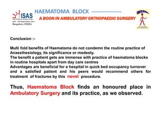 Dr vsn-raju haematoma-block-a-boon-ncas_2011 | PDF