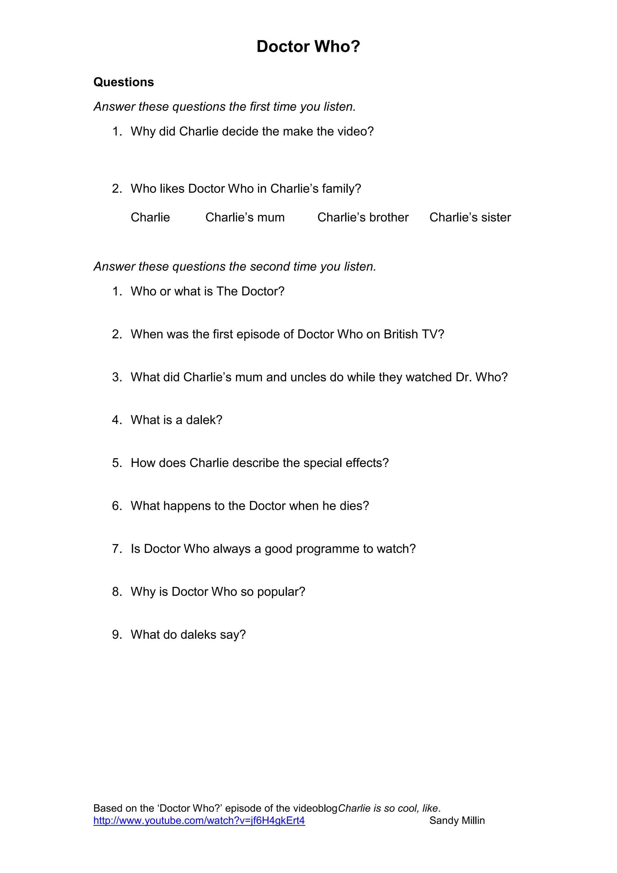 Dr. who beginner's guide with changes to correct | PDF