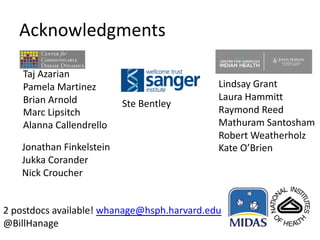 Dr william hanage | PPT