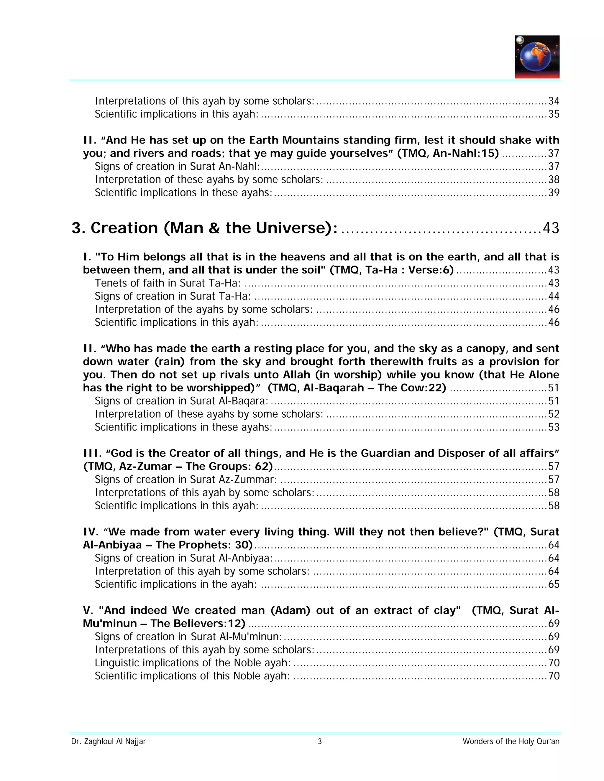 Dr. zaghloul an najjar - miracles in the qur'an | PDF