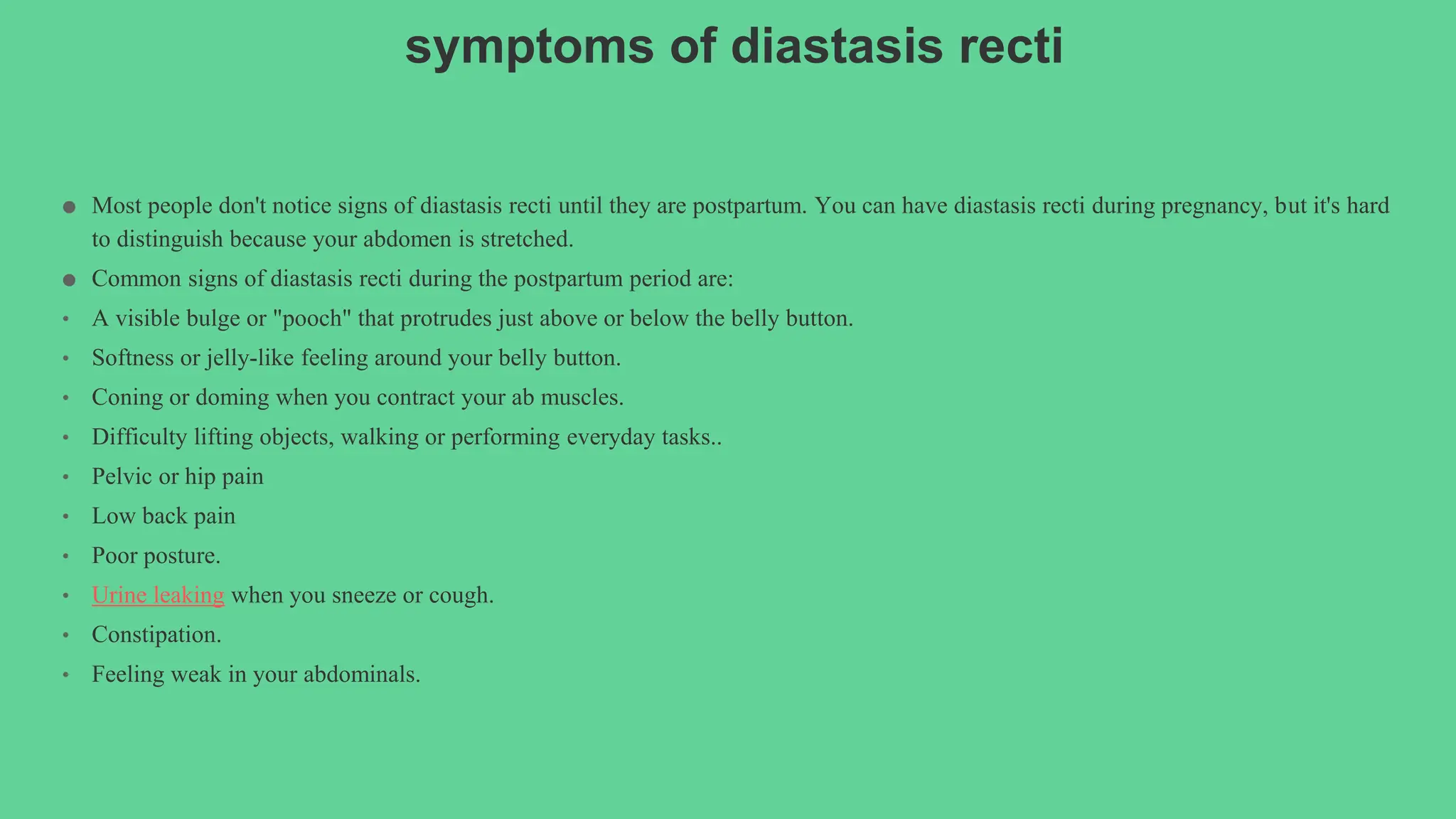 Diastasis rectus abdominis | PPTX