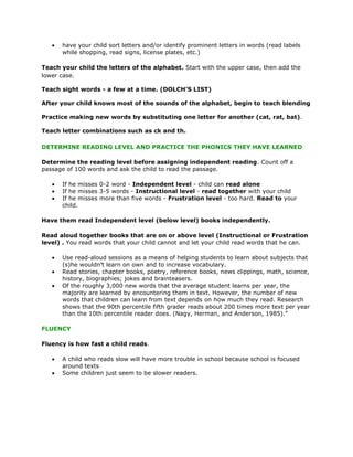 READING READINESS | PDF