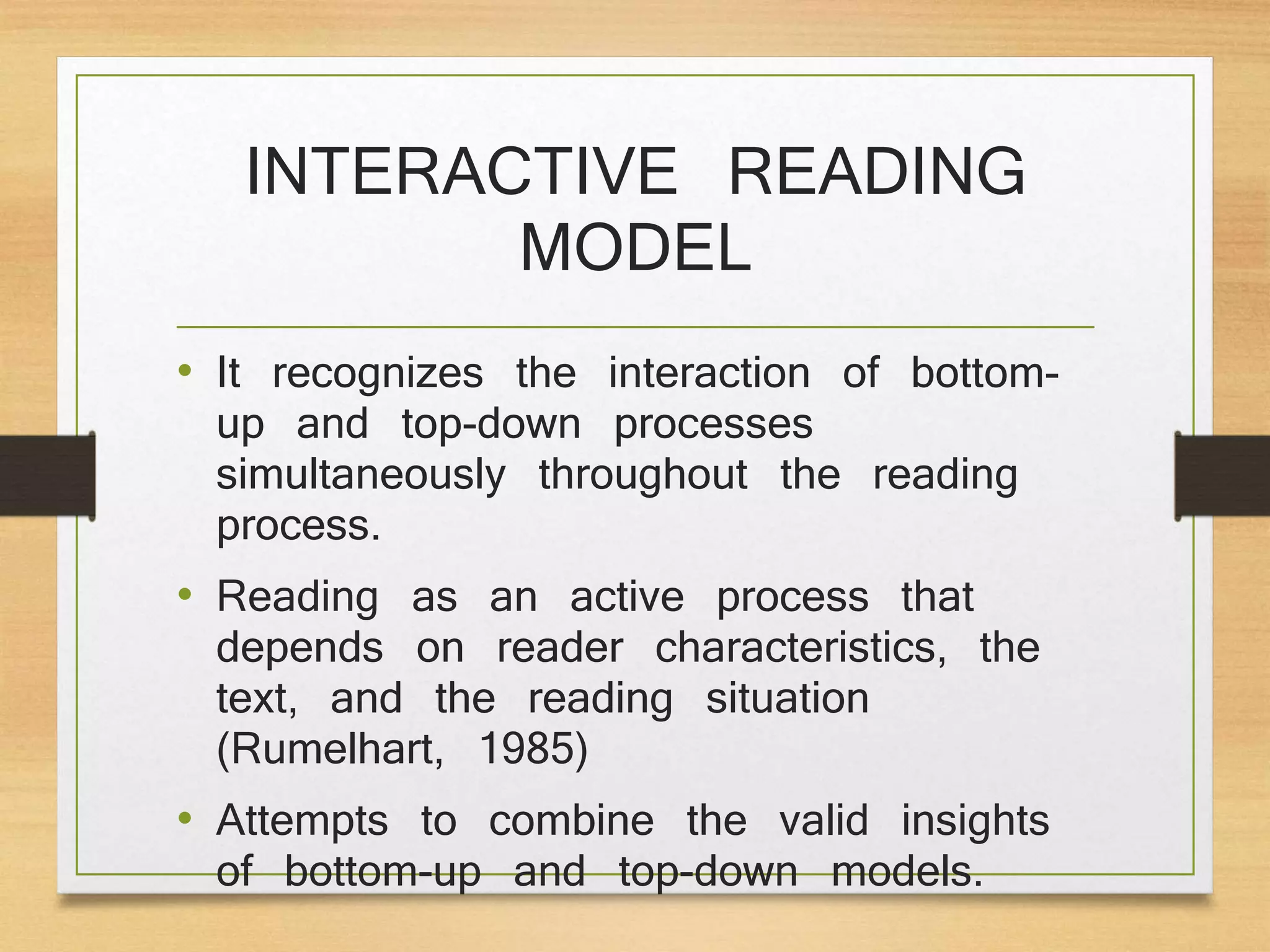 Three Reading Models | PPTX