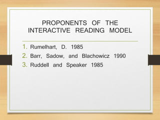 Three Reading Models | PPTX