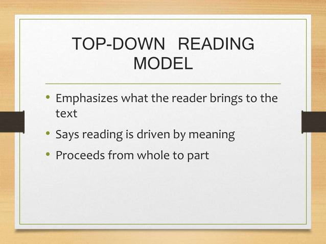 Three Reading Models | PPTX