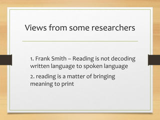 Three Reading Models | PPTX