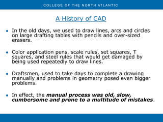 Introduction to CAD & CAM & its Historys | PPTX