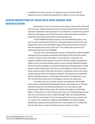 Back up deduplicated data in less time with the Dell DR6000 Disk Backup Appliance | PDF